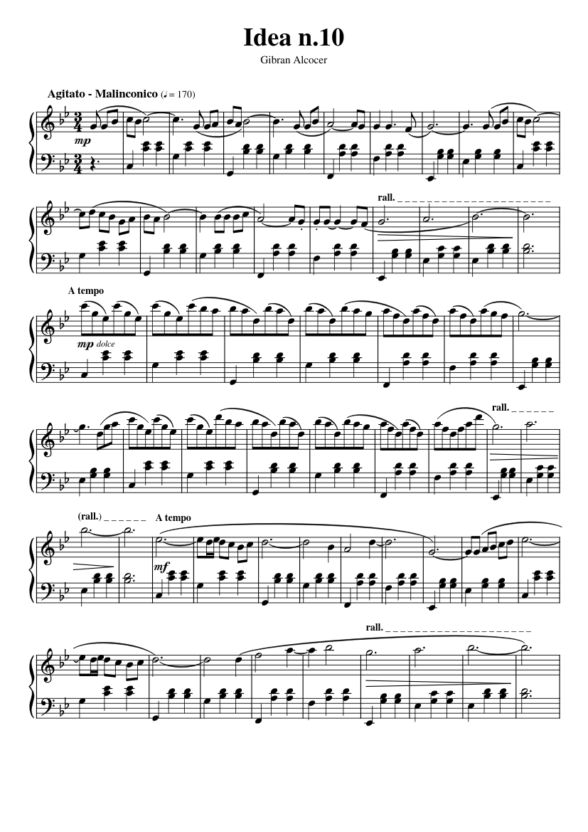 Idea N 10 Gibran Alcocer Sheet Music For Piano Solo Easy Idea N 10 Gibran Alcocer Sheet Music For Piano Solo Easy