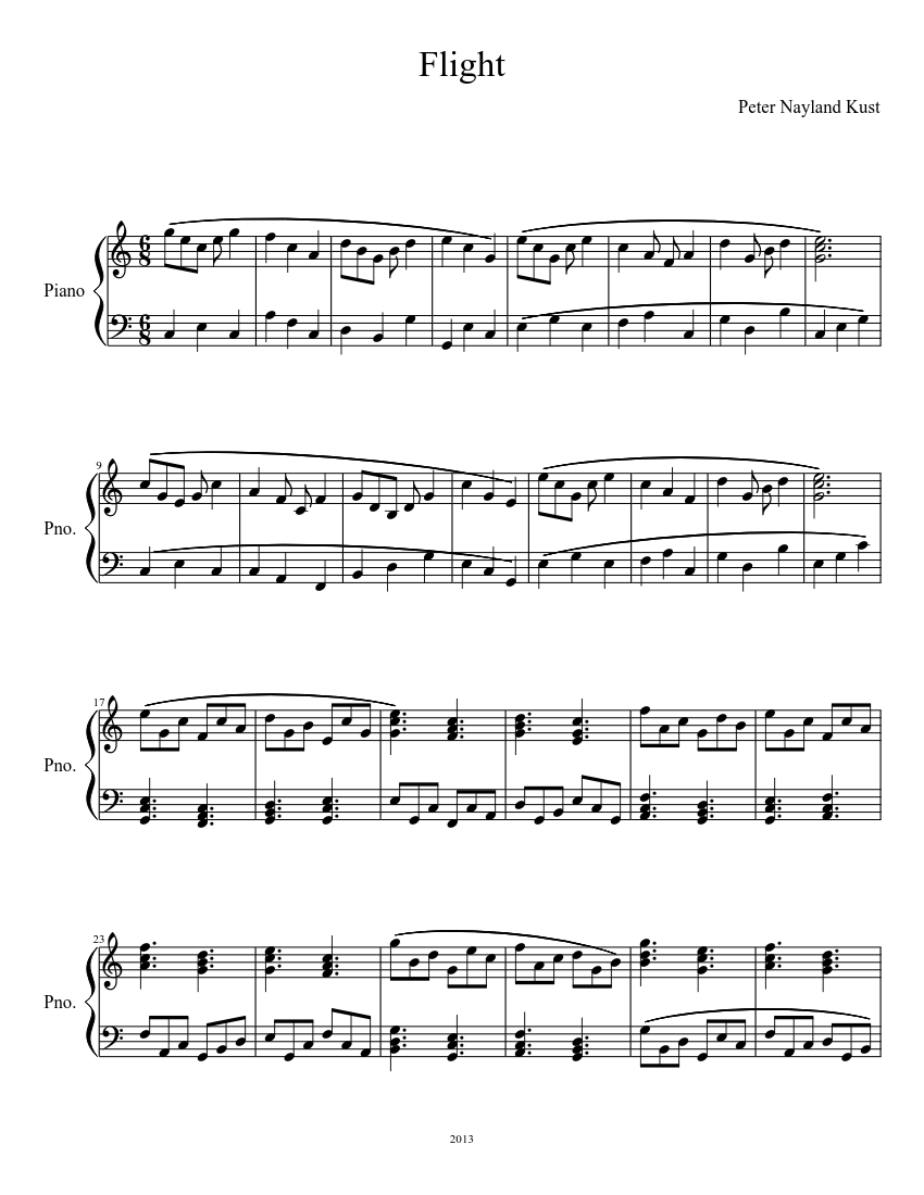 Flight - piano tutorial