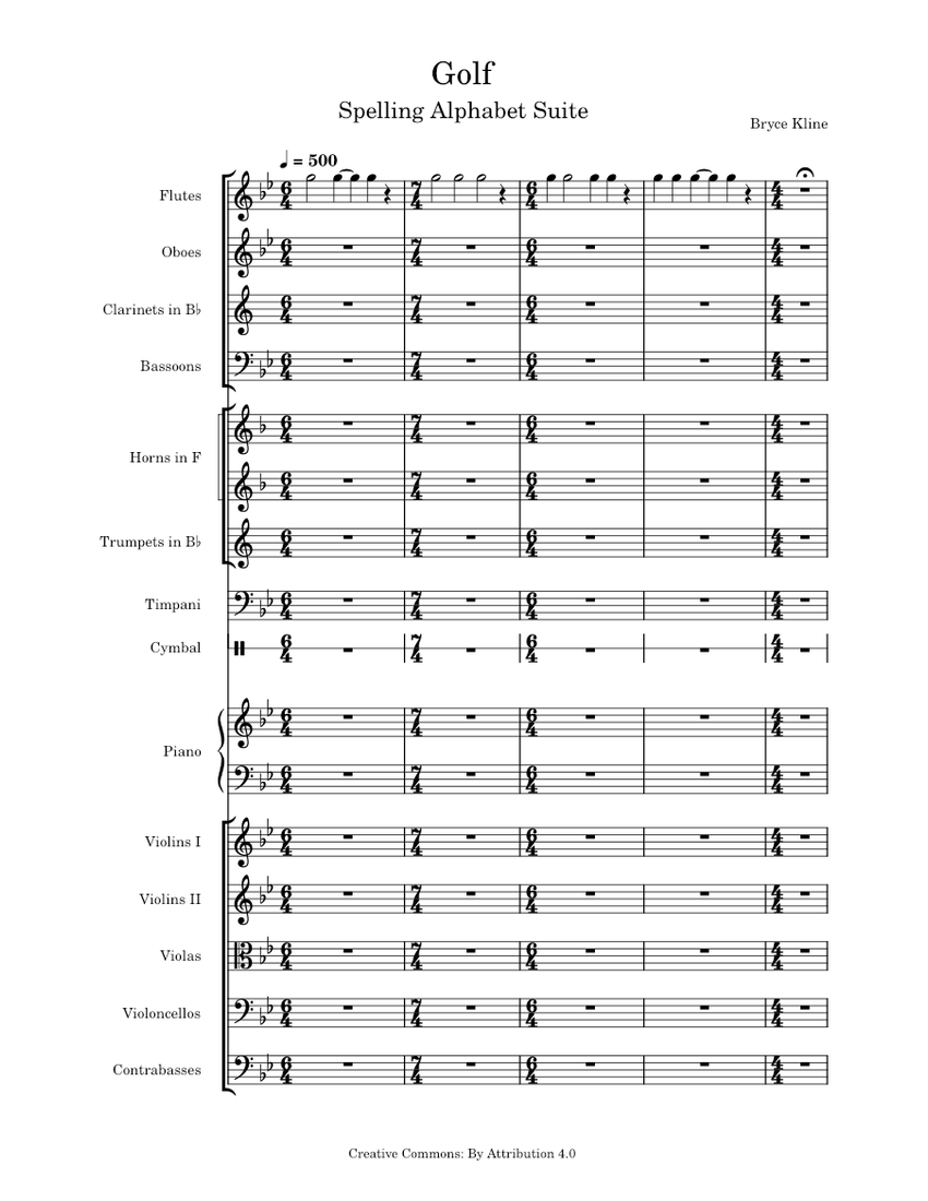 Golf Sheet music for Piano, Flute, Oboe, Clarinet in b-flat & more ...