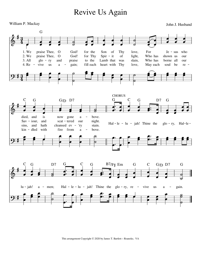 Revive Us Again Sheet music for Piano (Solo) | Musescore.com