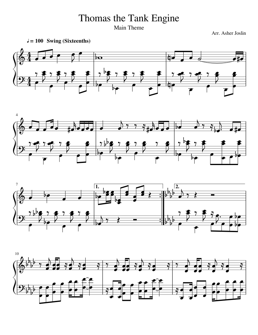 Thomas the Tank Engine Theme - piano tutorial