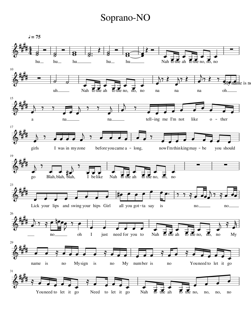 NO- Soprano - piano tutorial
