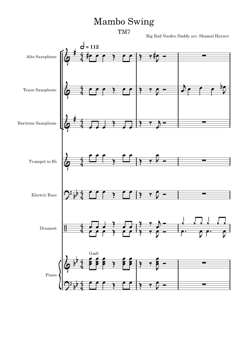 Mambo Swing – Big Bad Voodoo Daddy Mambo Swing Sheet music for Piano, Saxophone alto, Saxophone ...