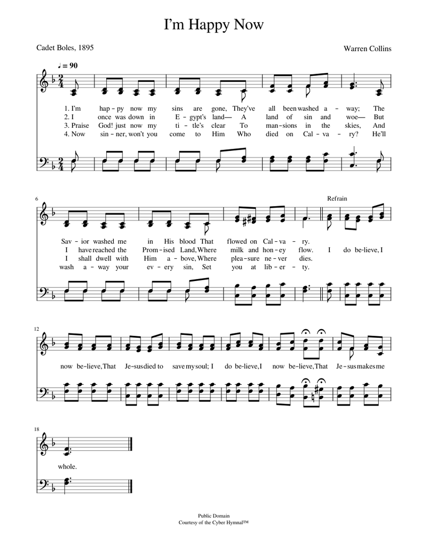 I’m happy now - Warren Collins Sheet music for Piano (Piano Duo ...
