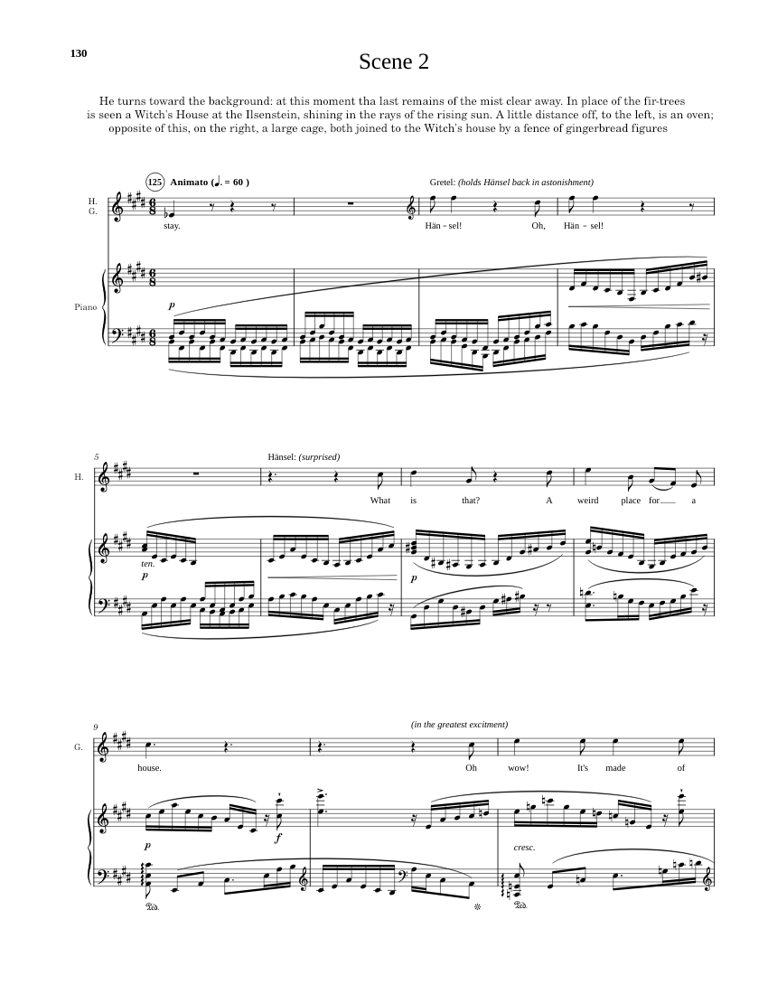 Hänsel und Gretel: Act III, Scene 2 (English Libretto) Sheet music for ...