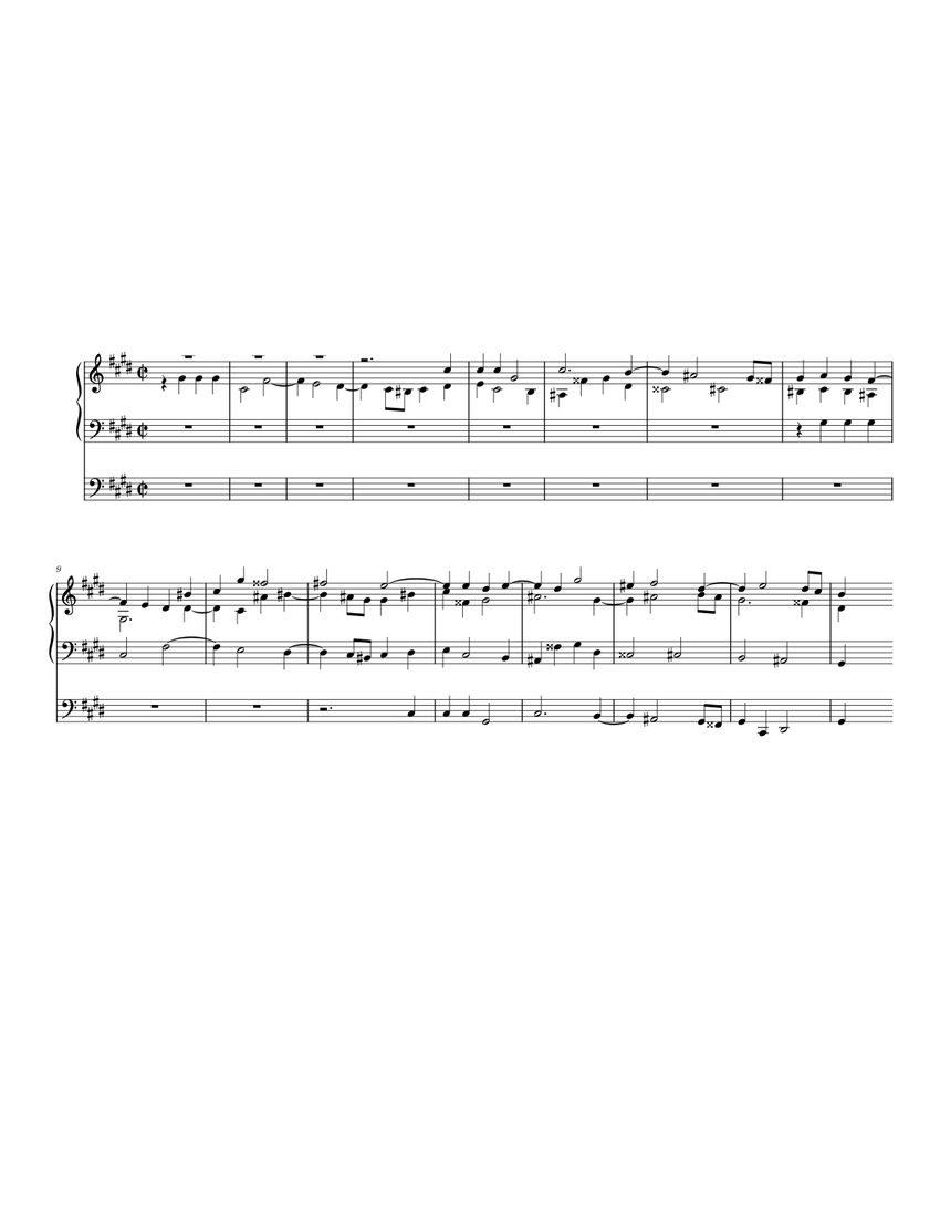 Elaboration of Fugal Learner's Subject Sheet music for Organ (Mixed ...