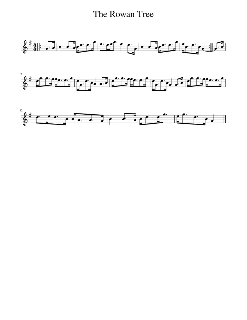 The Rowan Tree Sheet music for Piano (Solo) Easy | Musescore.com