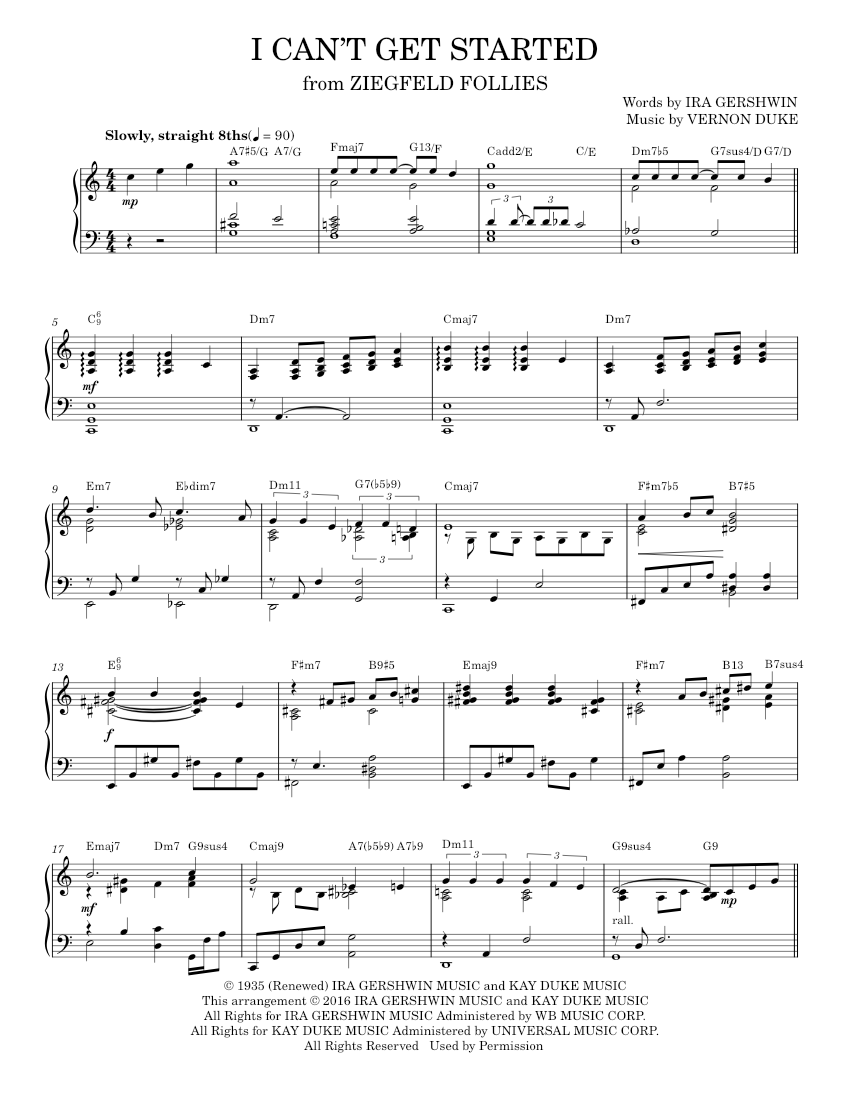 Play Official Version Of I Can t Get Started With You Sheet Music By Play Official Version Of I Can t Get Started With You Sheet Music By