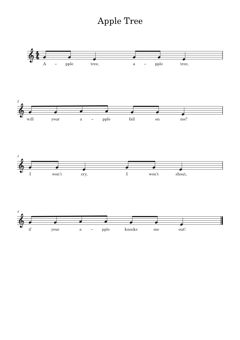 Apple Tree – Misc tunes Apple Tree Sheet music for Piano (A Capella ...
