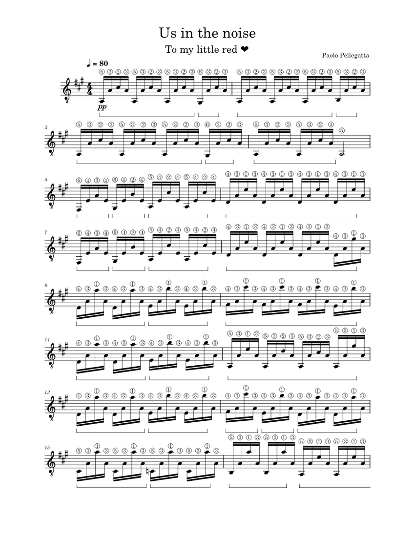 Us_in_the_noise Sheet music for Guitar (String Ensemble) | Musescore.com