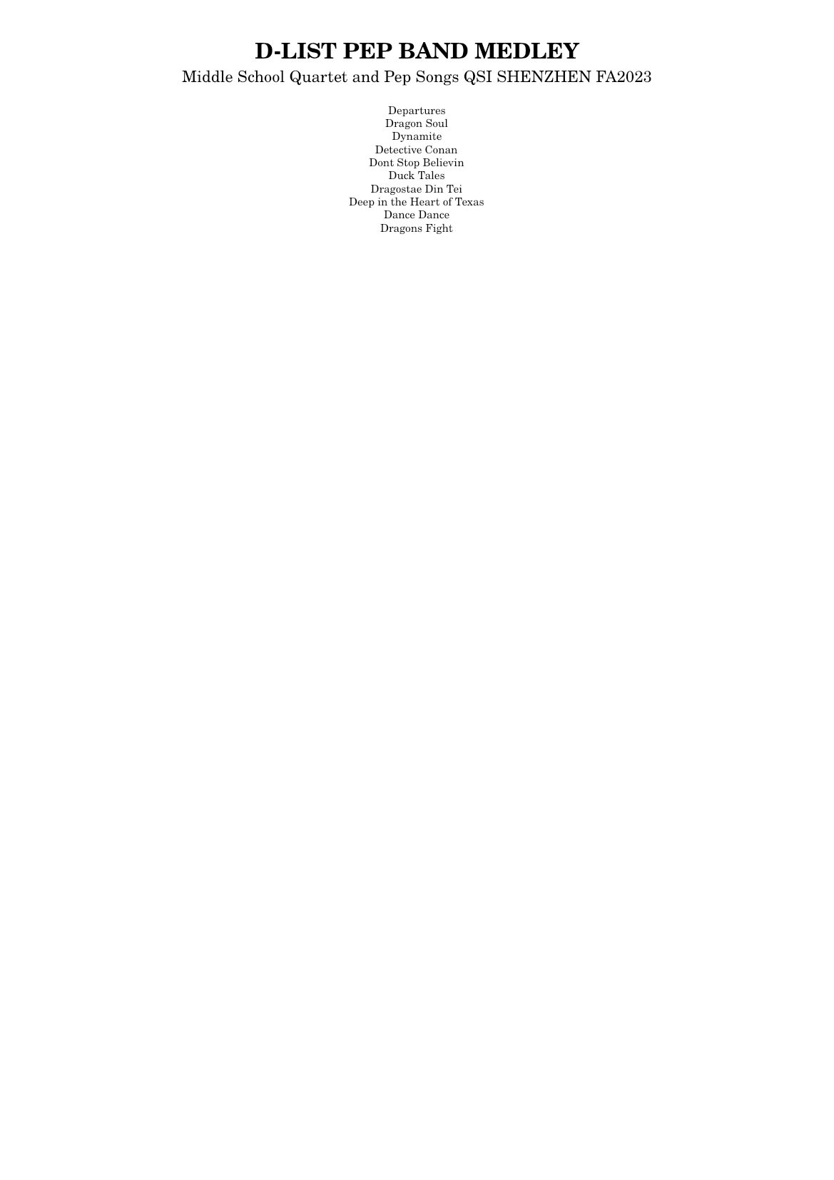 D List Middle School Pep Band Medley Jonathan H Stegall Sheet Music d-list-middle-school-pep-band-medley-jonathan-h-stegall-sheet-music