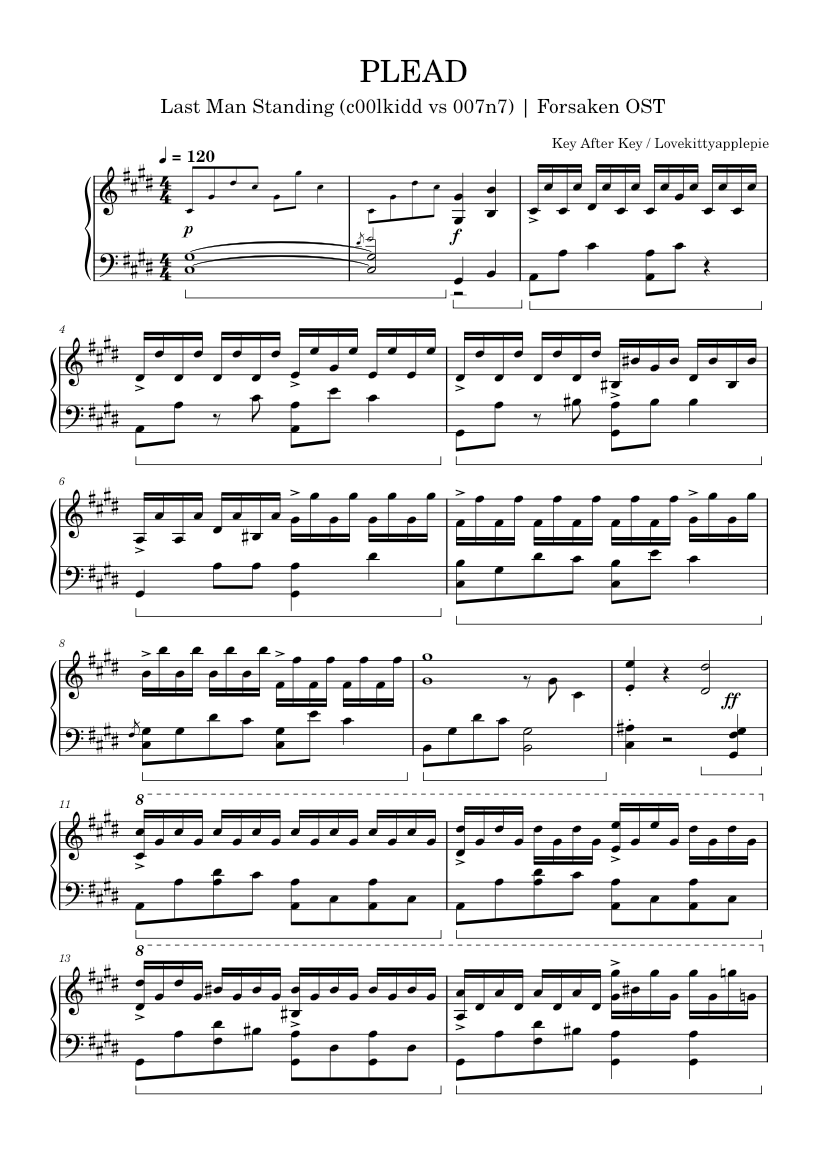 PLEAD - Last Man Standing (c00lkidd vs 007n7) | Forsaken OST – Key after Key Roblox coolkid ...