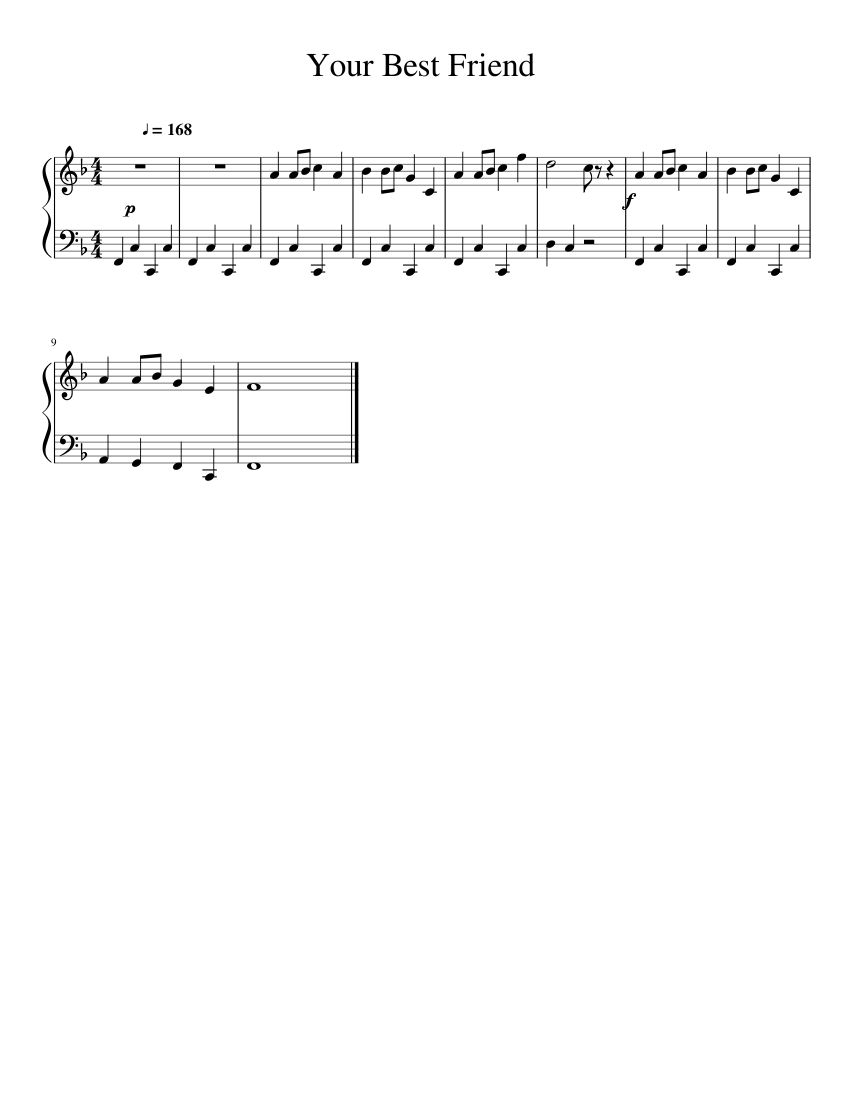 Your Best Friend Sheet music for Piano (Solo) | Musescore.com