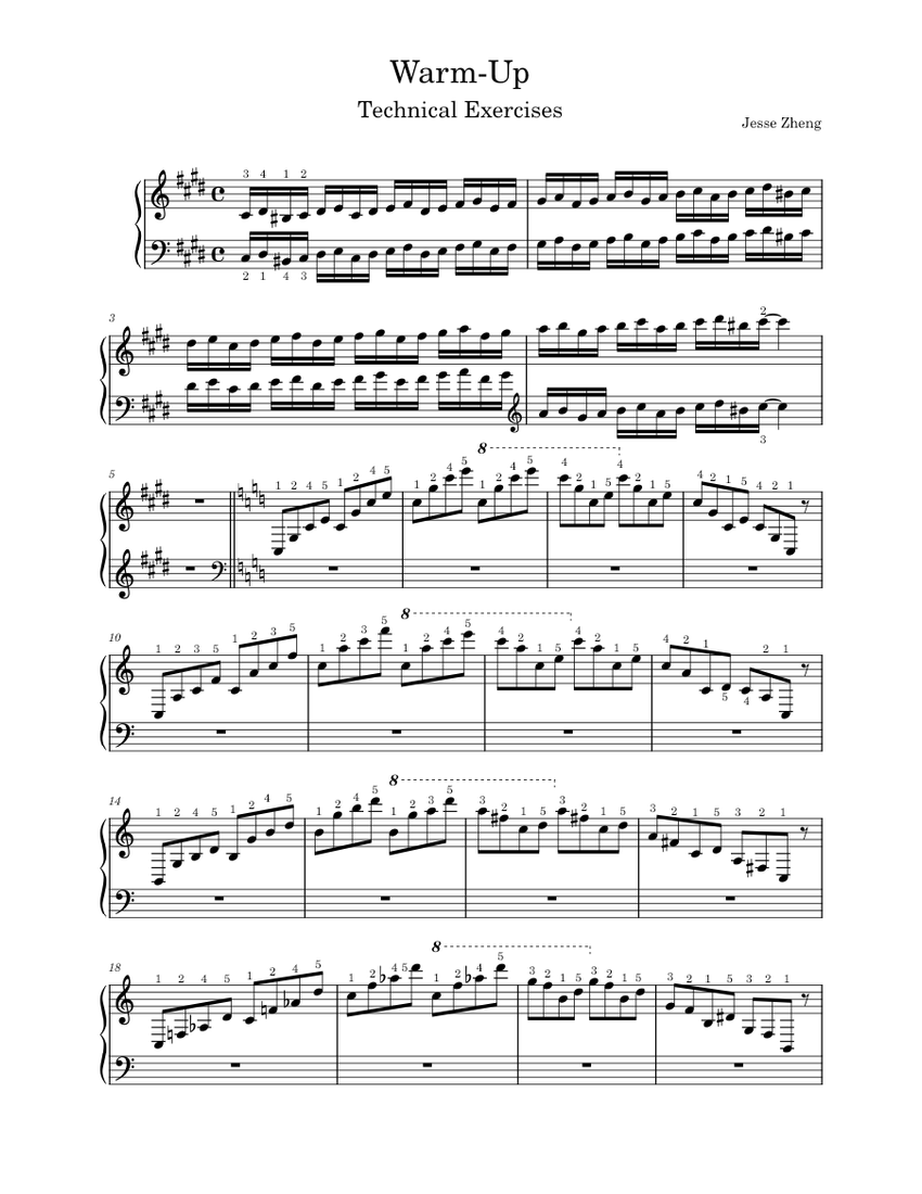 Warm-Up Sheet music for Piano (Solo) | Musescore.com