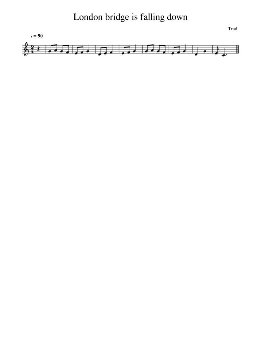 London bridge is falling down Sheet music for Trumpet in b-flat (Solo ...