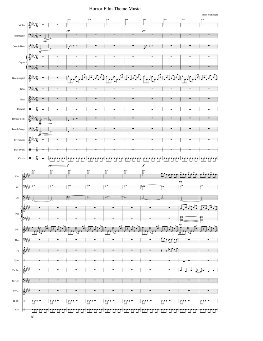 Film Music Sheet music for Organ, Tuba, Flute, Contrabass & more ...