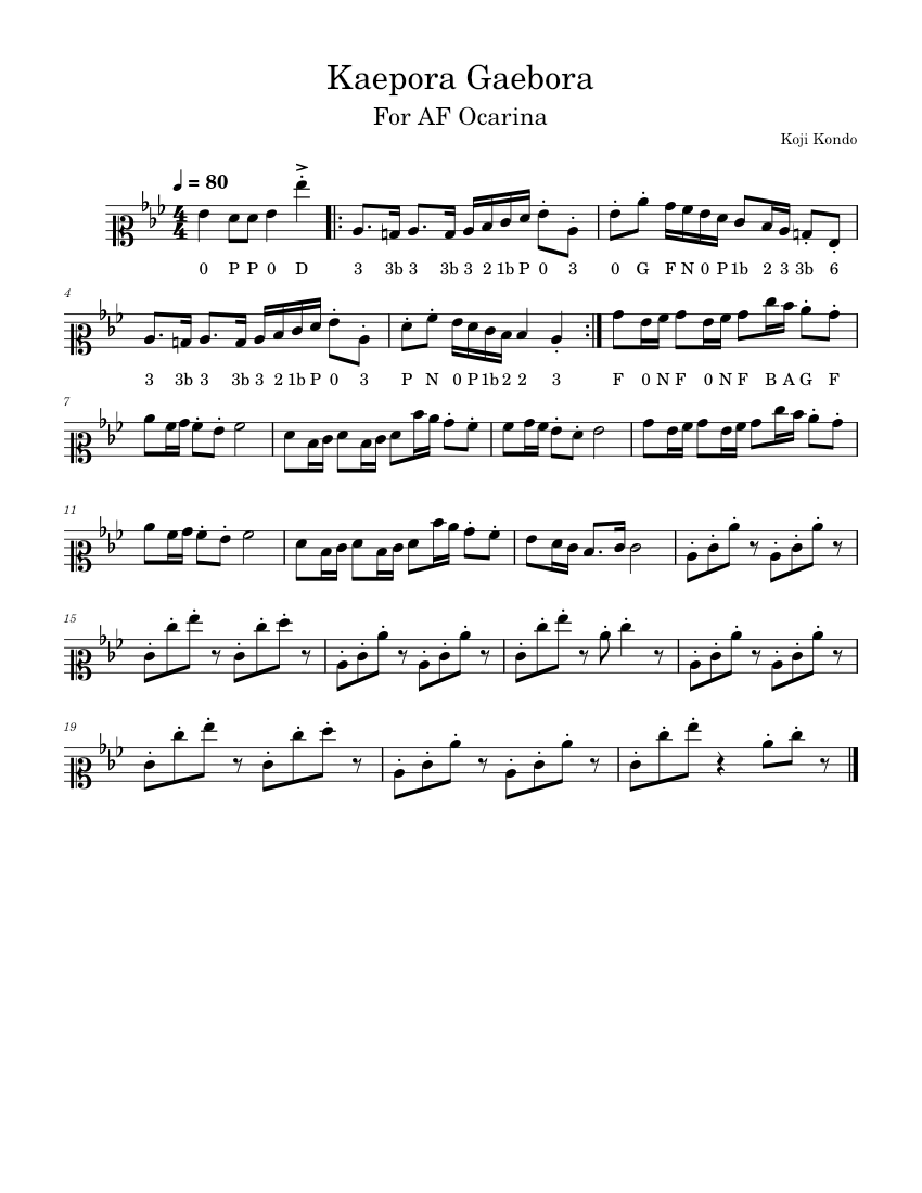 Kaepora Gaebora – The Legend of Zelda - Ocarina Sheet music for Flute ...