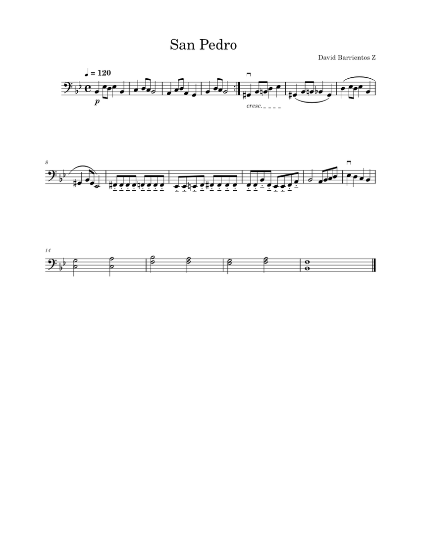 San Pedro Sheet music for Viola (Solo) | Musescore.com