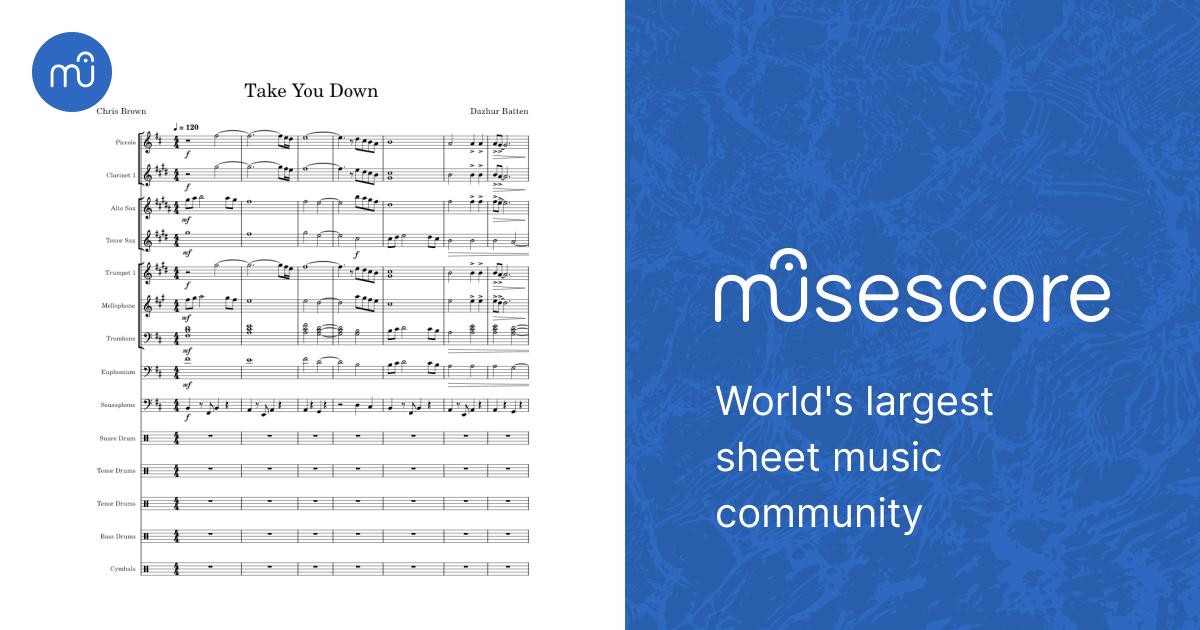 Take_You_Down Sheet music for Trombone, Euphonium, Mellophone, Flute piccolo & more instruments ...