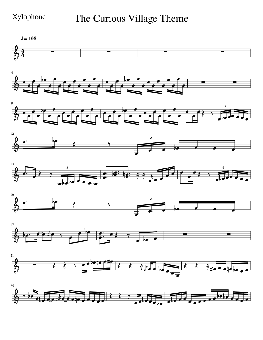 Xylo part Sheet music for Xylophone (Solo) | Musescore.com