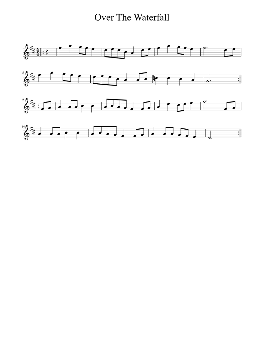 Over The Waterfall Sheet music for Violin (Solo) | Musescore.com