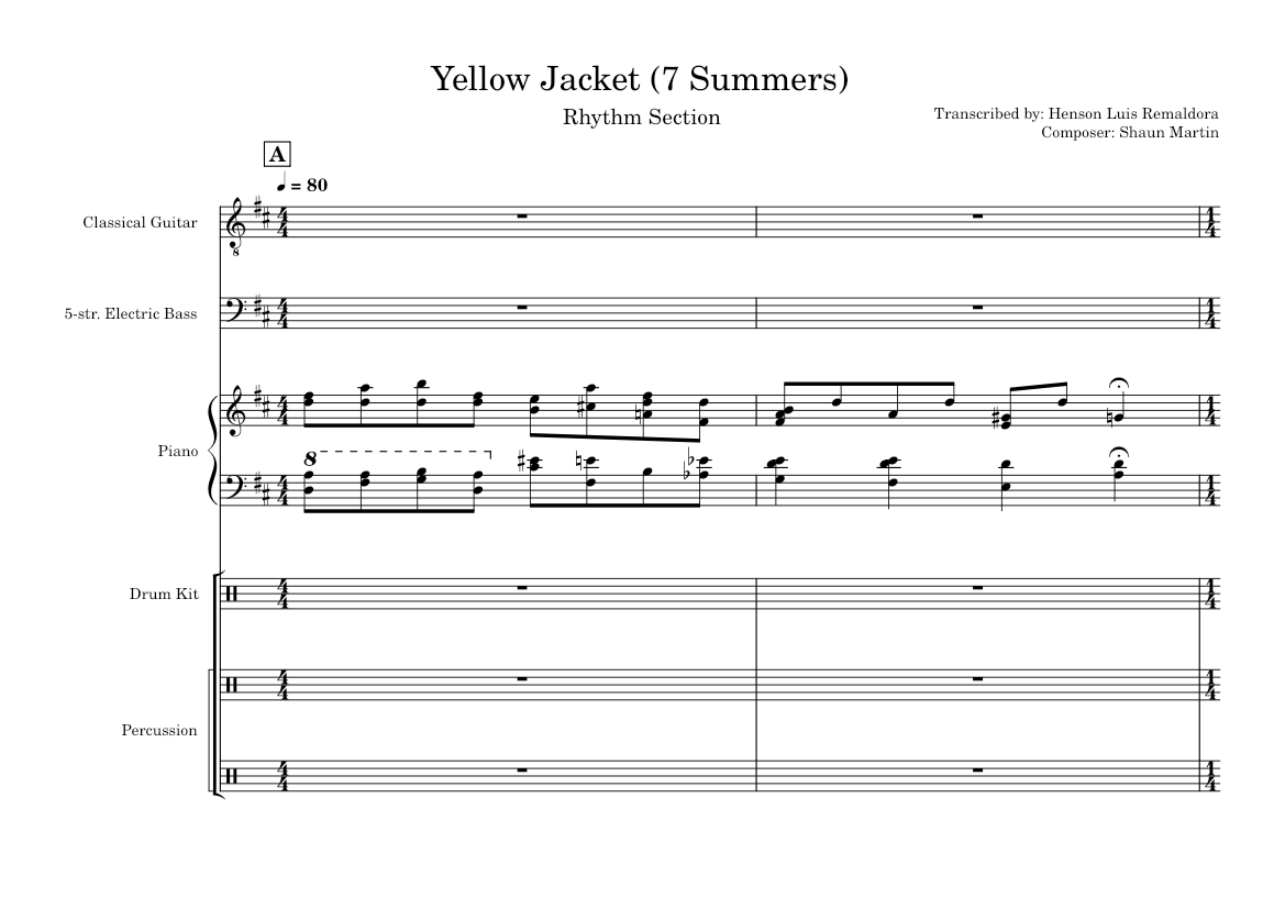 The Yellow Jacket – Shaun Martin Sheet Music with Chords for Piano ...