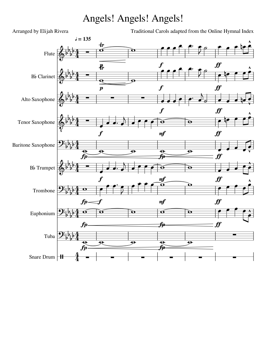 Angels! Angels! Angels! Sheet music for Trombone, Euphonium, Tuba ...