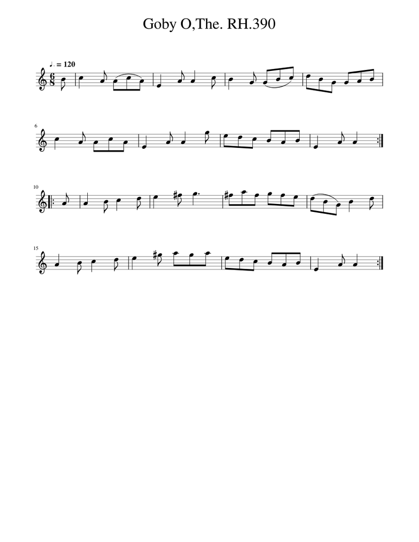 Goby O,The. RH.390 Sheet music for Piano (Solo) Easy | Musescore.com