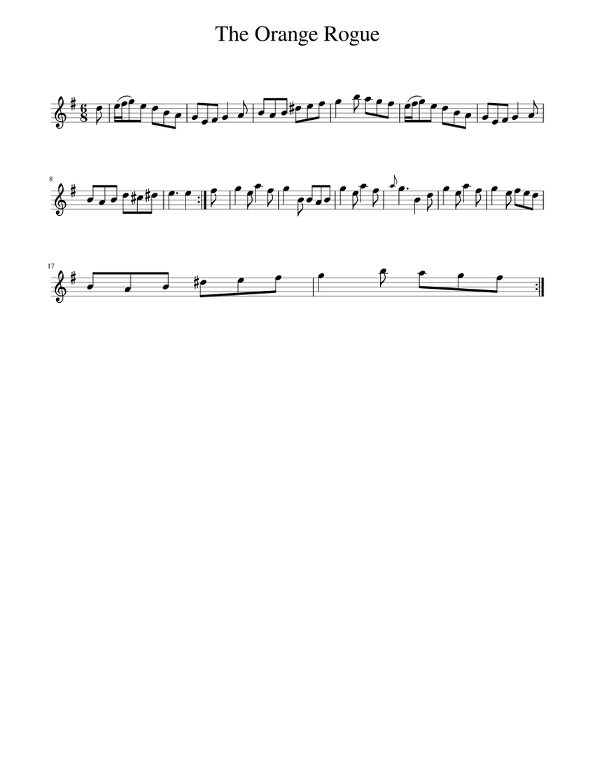 The Orange Rogue Sheet music for Piano (Solo) | Musescore.com
