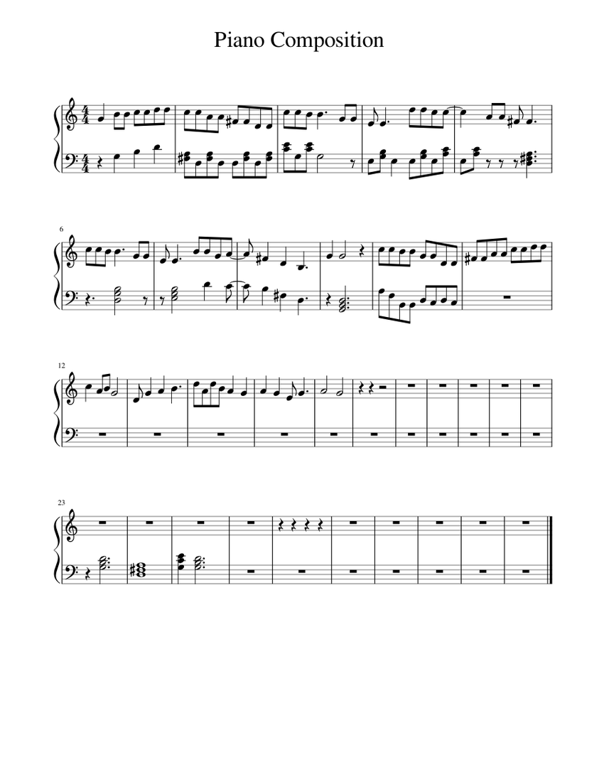 Piano Composition Sheet music for Piano (Solo) | Musescore.com