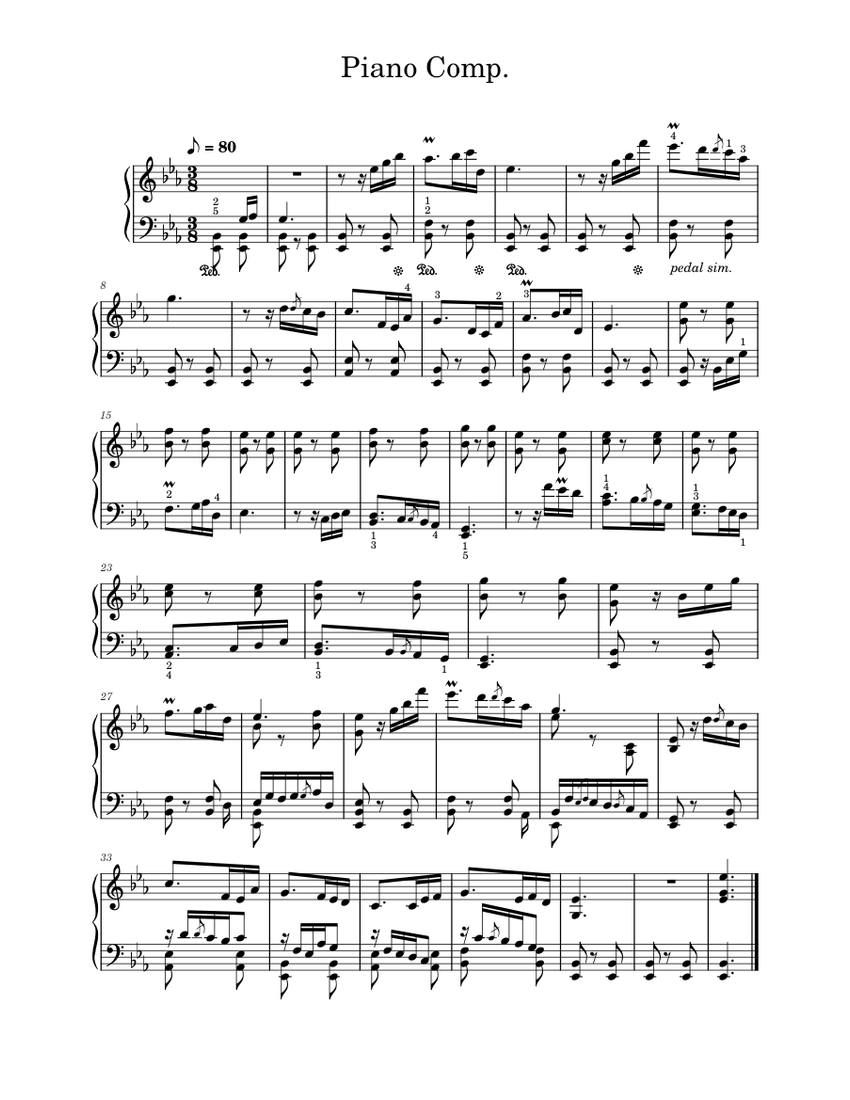 Piano Comp. Sheet music for Piano (Solo) Easy | Musescore.com