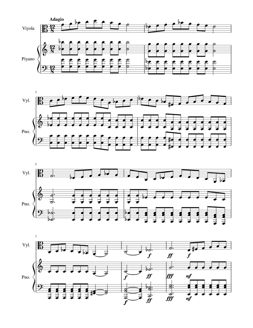 The One (Viola & Piano) Sheet music for Piano, Viola (Solo) | Musescore.com