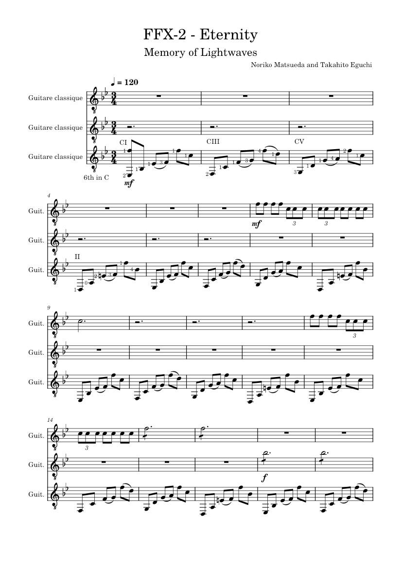 Eternity memory of lightwaves – Misc Computer Games Sheet music for ...