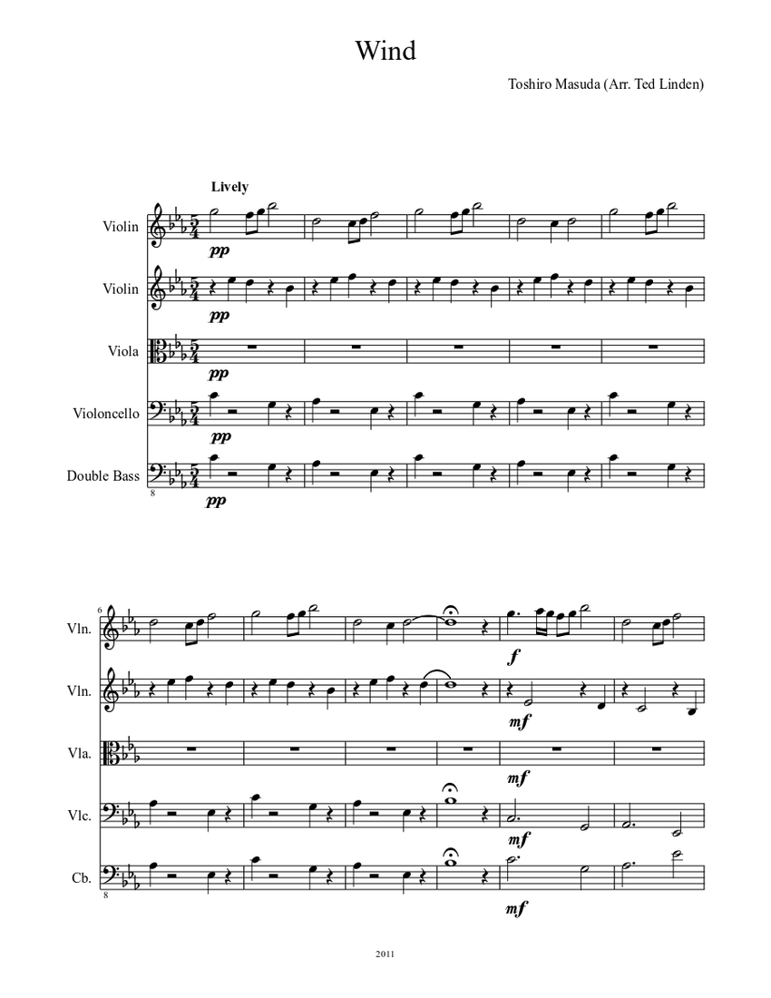 Wind Sheet music for Violin, Viola (Mixed Trio) | Musescore.com