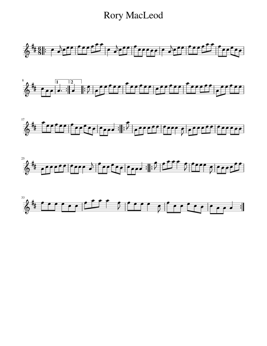 Rory MacLeod Sheet music for Piano (Solo) | Musescore.com