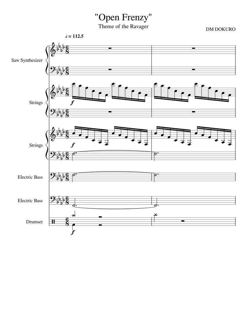 Open Frenzy | Terraria Calamity Mod Music - Theme of the Ravager Sheet music for Bass guitar ...