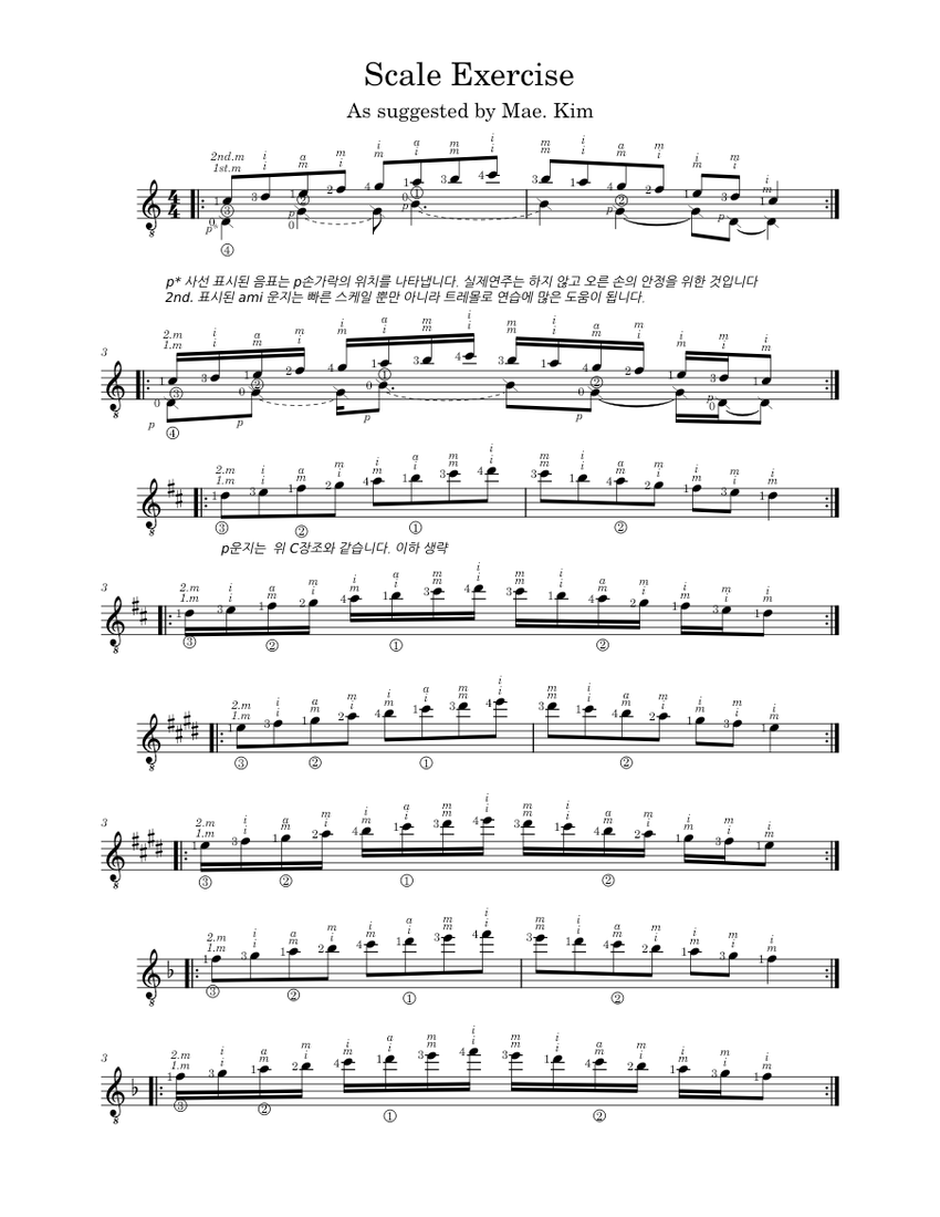 Scale Exercise Sheet music (Solo) | Musescore.com