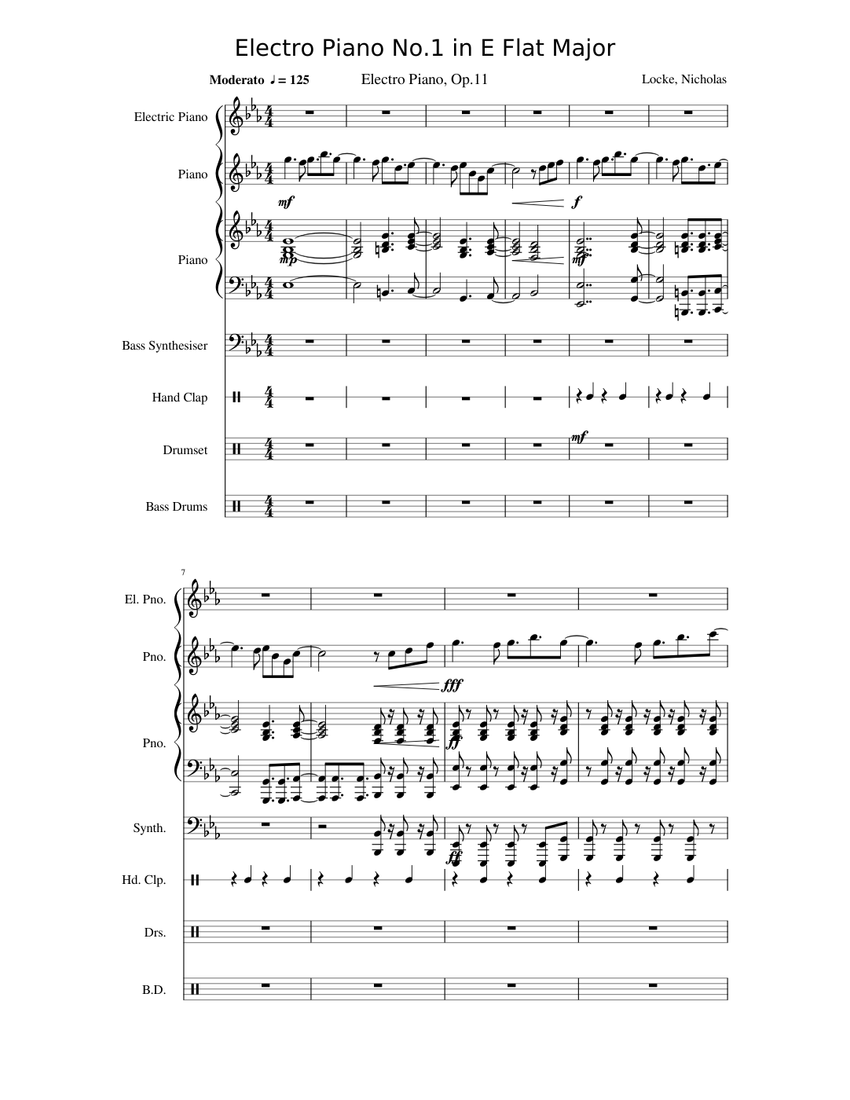 Electro Piano | EDM/Dubstep/Classical Sheet music for Piano, Bass ...