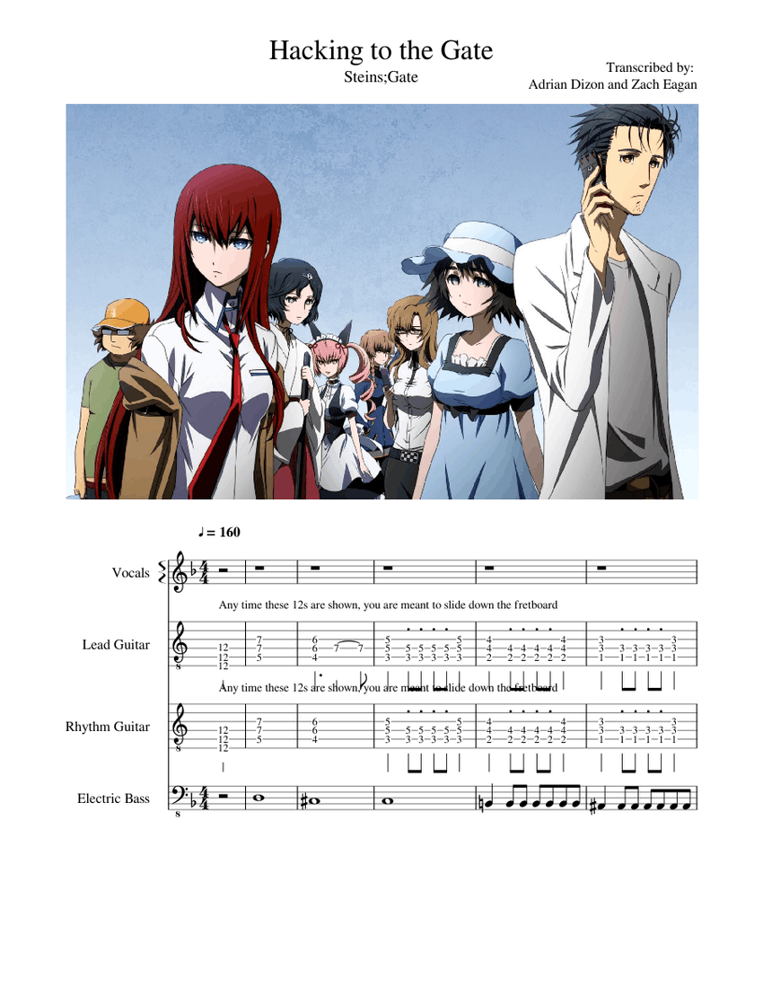 Hacking to the Gate Sheet music for Piano, Bass guitar (Mixed Duet ...