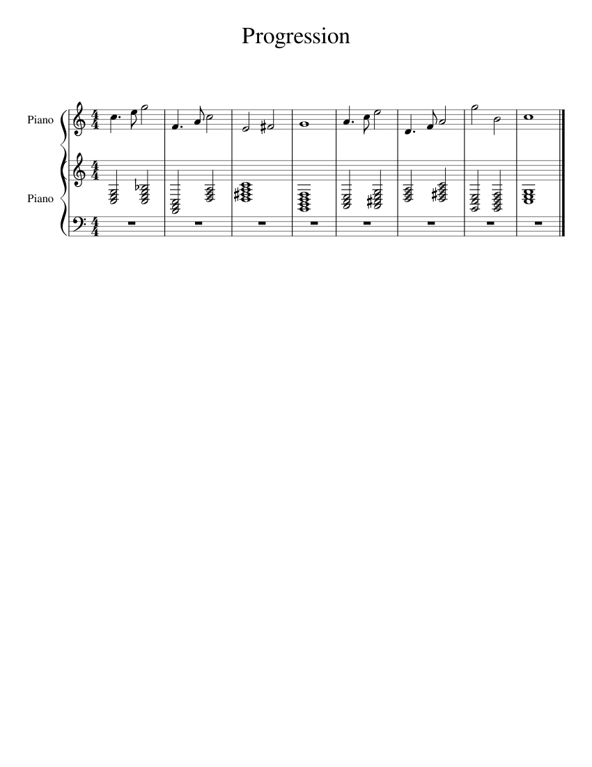 Progression HW Sheet music for Piano (Piano Duo) | Musescore.com