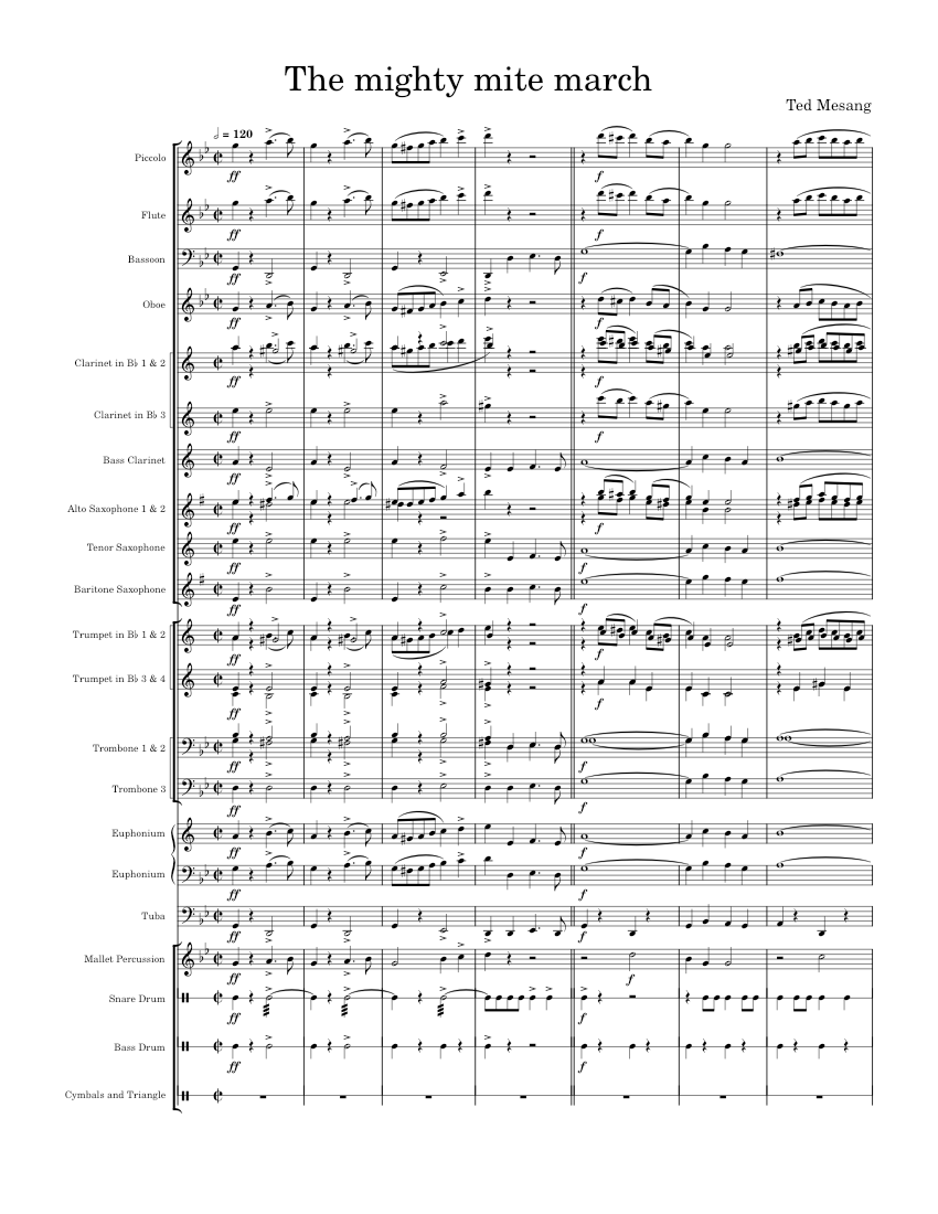 The mighty mite march – Ted Mesang The mighty mite march Sheet Music ...