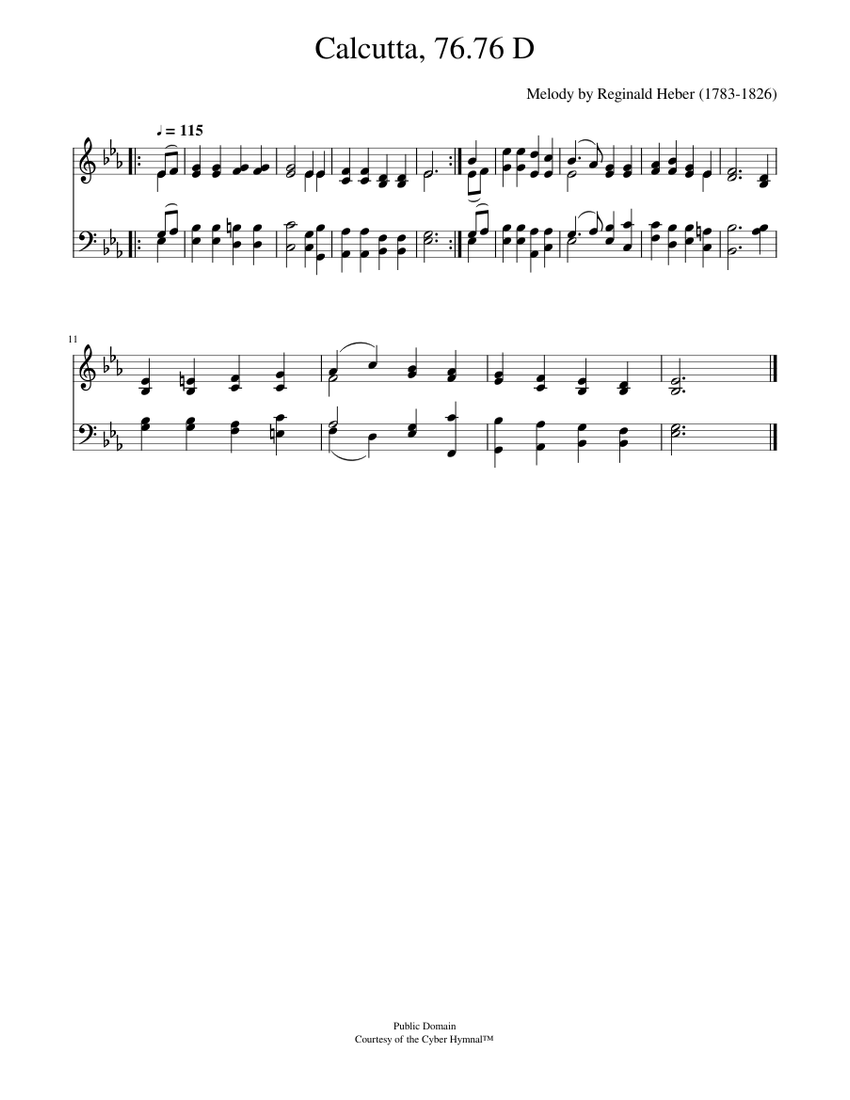 From greenland’s icy mountains - Reginald Heber - piano tutorial