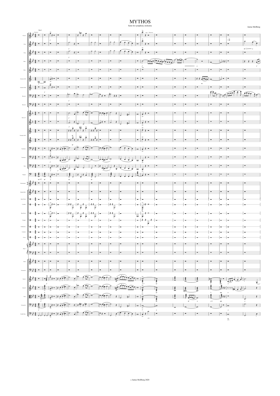 MYTHOS Sheet music for Tuba, Trombone tenor, Flute piccolo, Flute ...