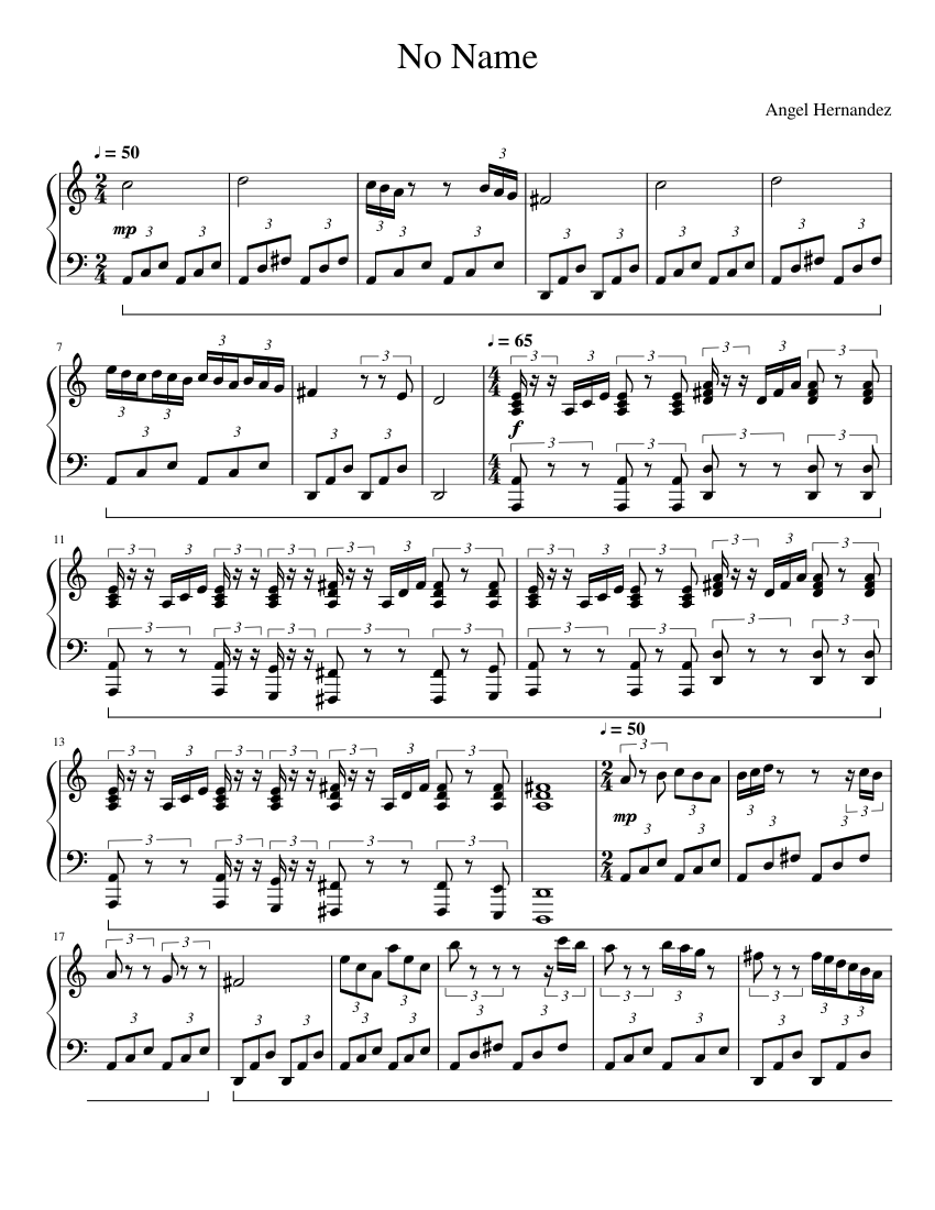 No Name Sheet music for Piano (Solo) | Musescore.com