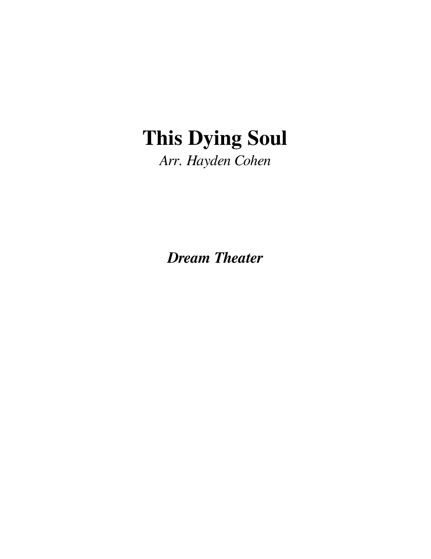 This Dying Soul Sheet music for Piano (Solo) | Musescore.com