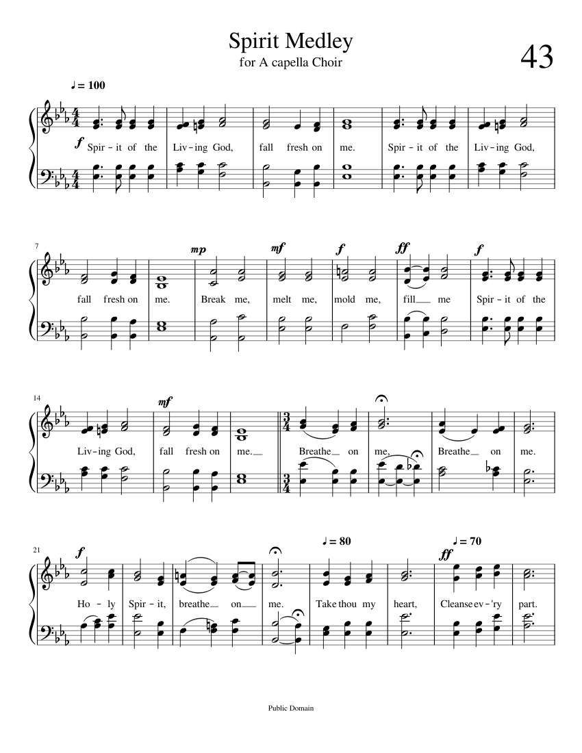 Spirit Medley Sheet music for Piano (Solo) Easy | Musescore.com