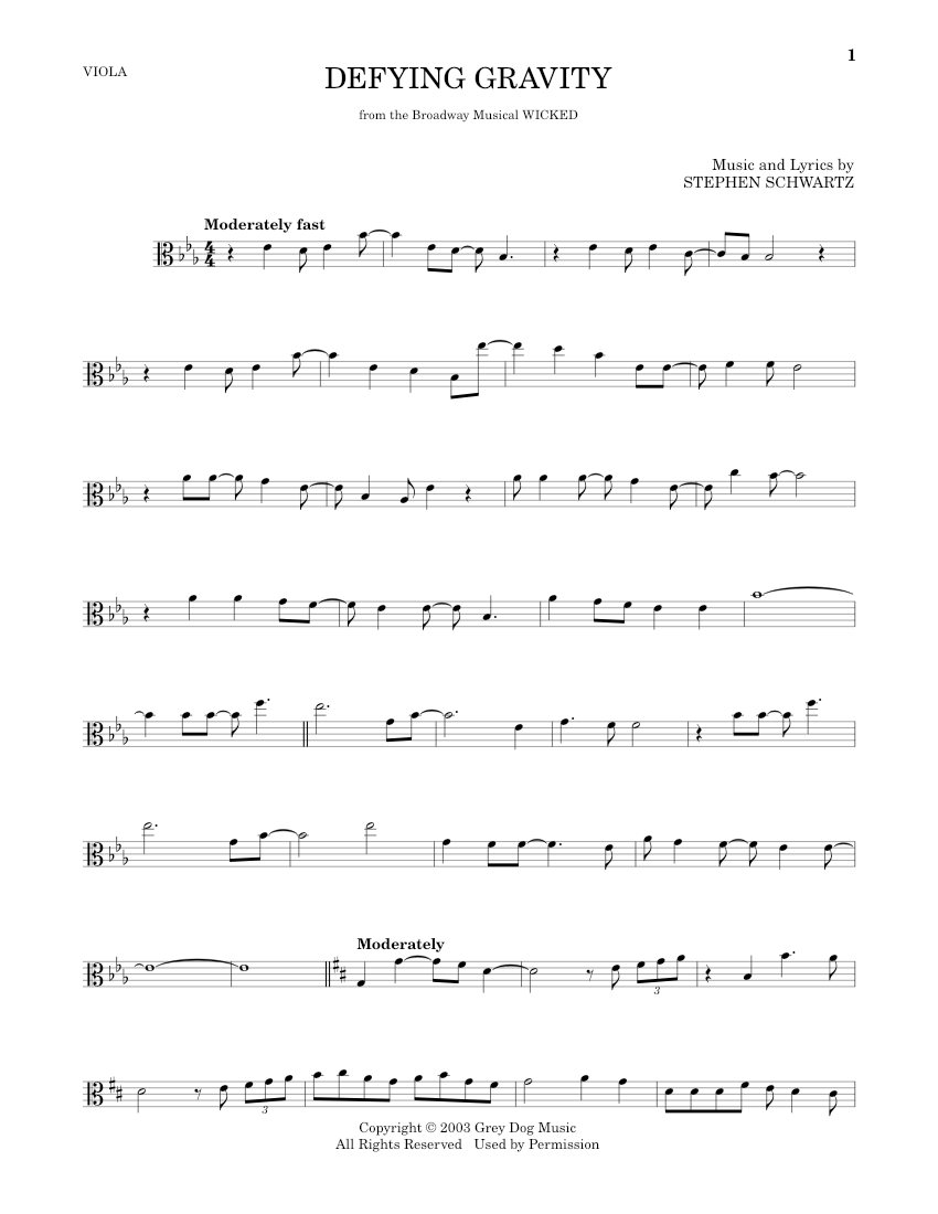 Play Official version of Defying Gravity (from Wicked) Sheet Music by ...