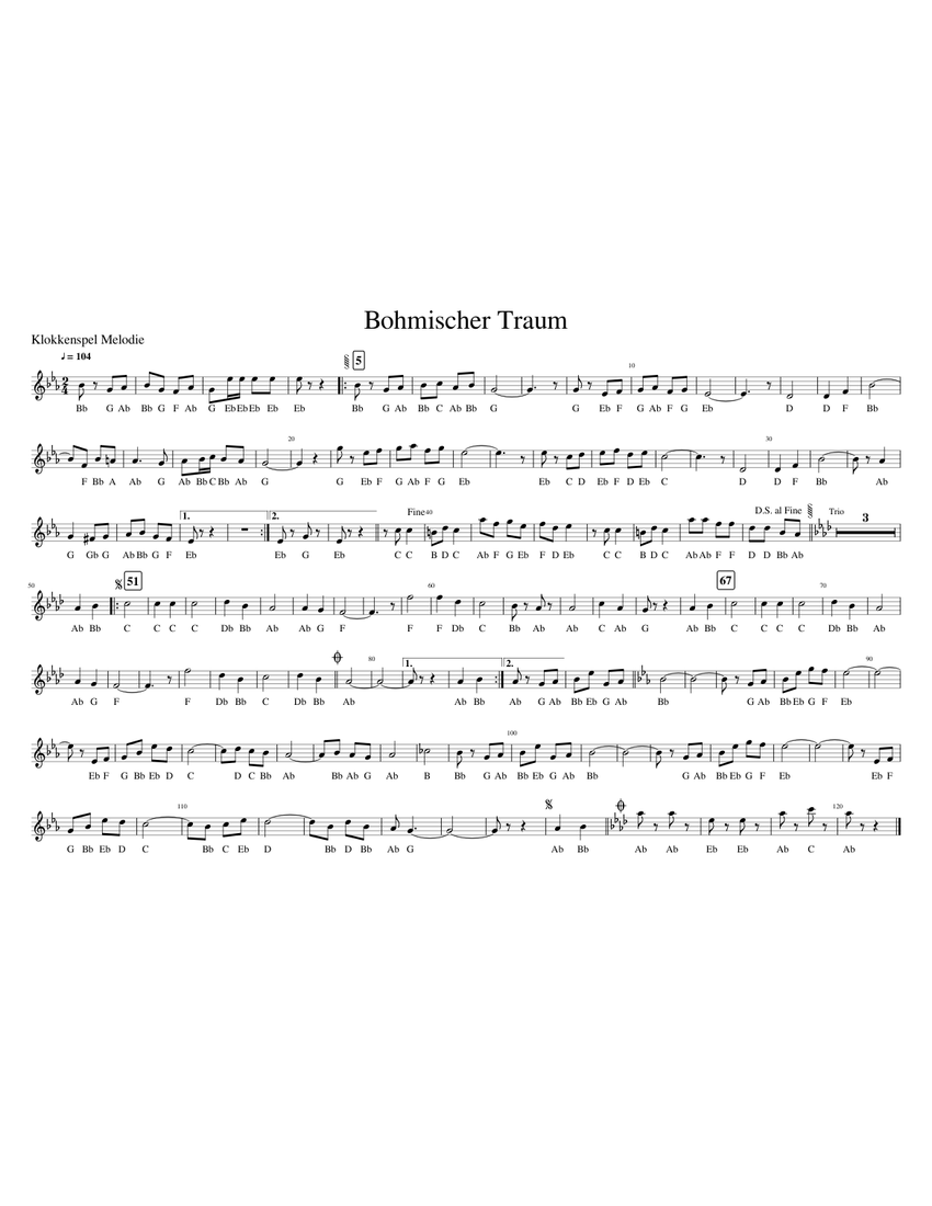 Bohmischer Traum Noten Pdf Kostenlos