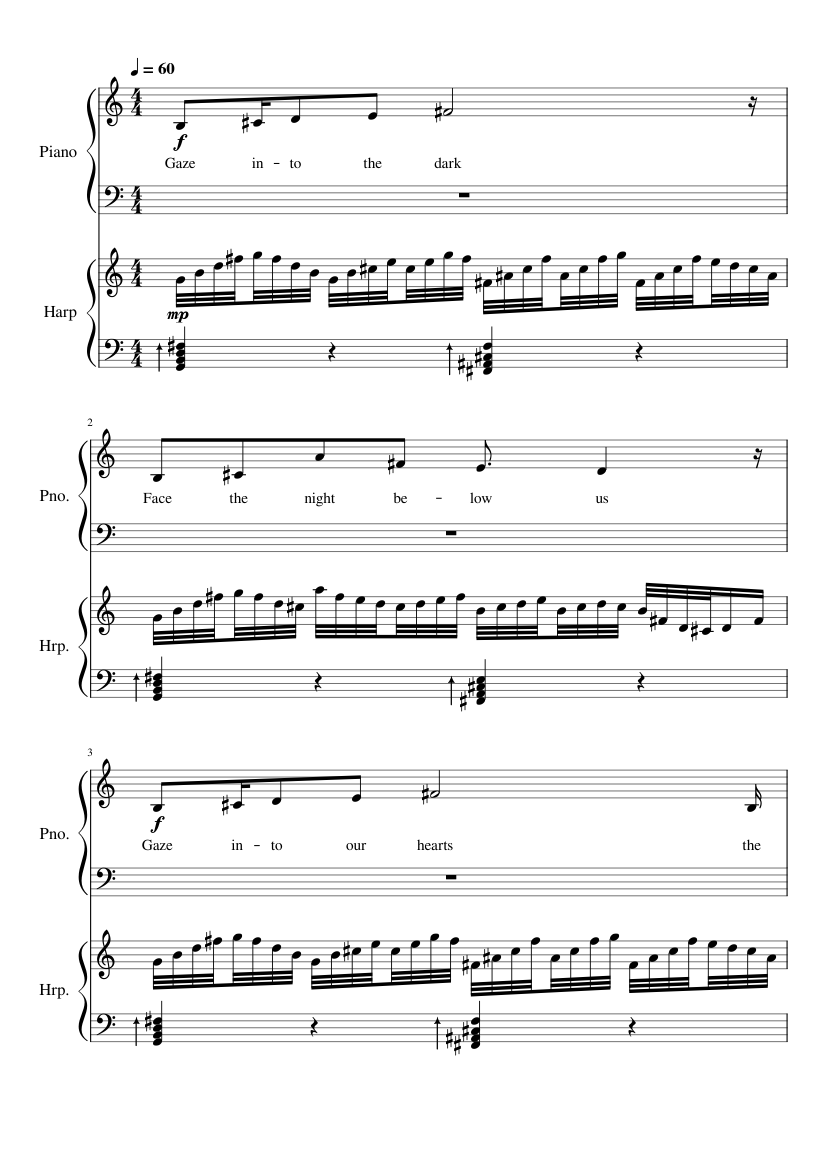 Poison Sheet music for Piano, Harp (Mixed Duet) | Musescore.com