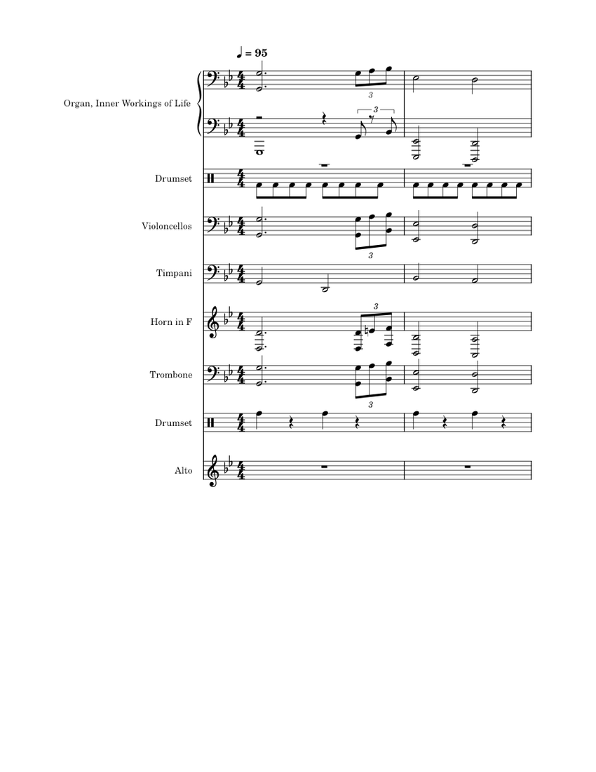 Inner Workings of Life Sheet music for Trombone, Alto, Organ, French ...